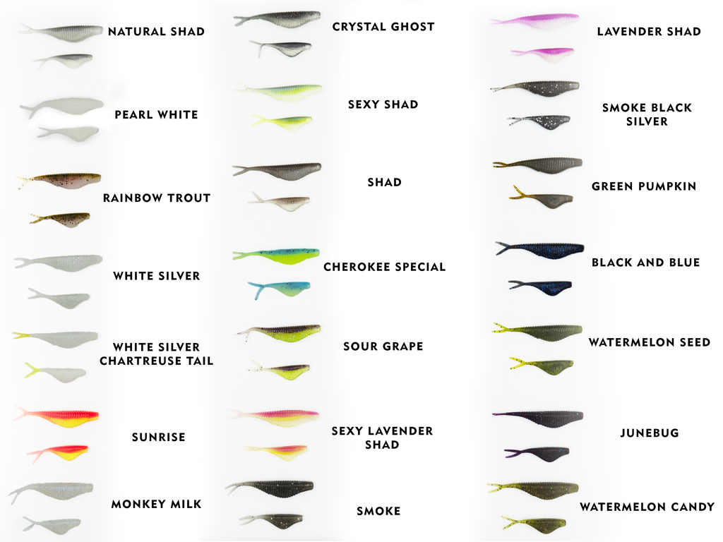 Stealth Shad - 3 inch or 2.25 inch – Bass Munitions Lures
